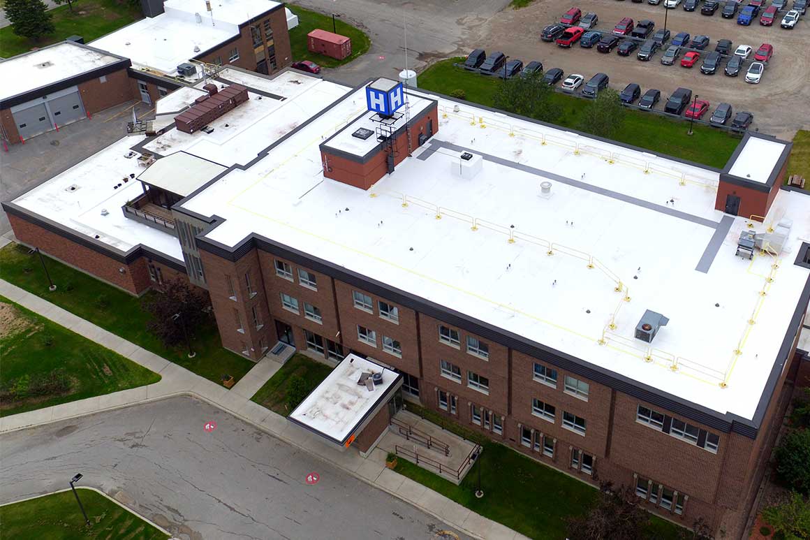 Notre Dame Hospital - Designed Roofing